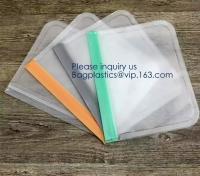 China Customizable PEVA Reusable Zipper Food Storage Bags 0.2mm Thickness Leakproof Eco Friendly for sale