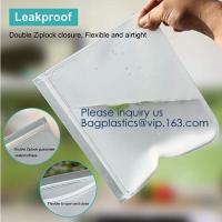 China Customizable PEVA Double Zipper Lock Bag 0.2mm Thickness Airtight Waterproof Reusable Food Storage for sale