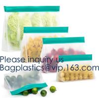 China Customizable Transparent PEVA Zipper Bag 0.15-0.5mm Thickness Reusable Food Storage for sale