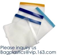 China Customizable Transparent PEVA Zipper Bag 0.15-0.5mm Thickness Reusable Food Storage for sale