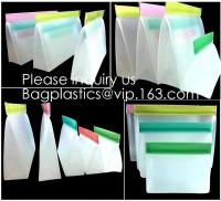China Custom Size PEVA Zip Lock Sandwich Snack Bags Biodegradable Reusable 9x8 Inch for sale