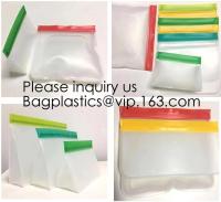 China Custom Size PEVA Zip Lock Sandwich Snack Bags Biodegradable Reusable 9x8 Inch for sale