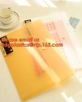 China PP Polypropylene Translucent Document File Folder Bag with Button Closure A4 Size for sale