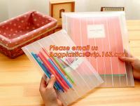 China Clear PVC Slider Zipper Bag Transparent Plastic Document File Bag A4 Size Waterproof for sale