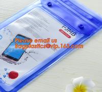 China Custom Printed PVC Waterproof Phone Pouch with Luminous A4 Size Zipper Bag for sale