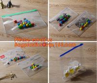 China A4 clear plastic portable zipper lock file folder bag with small button snap wallet pocket for sale