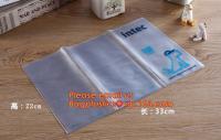 China Customized A4 Plastic Zipper File Folder Bag with PVC Slider Closure 0.35mm Thickness for sale