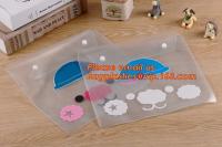 China Clear PVC Document Pouch with Zipper Lock A4 Size File Holder for Office School Supplies for sale