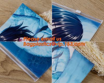 China Clear PVC Pencil Bag with Zipper Lock Custom Color Plastic Pencil Case A4 Size for sale