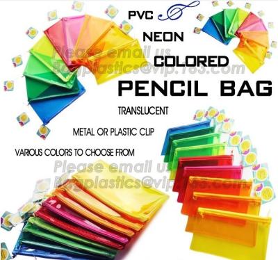 China Clear PVC Zipper Pencil Case Pencil Bag Eco Friendly Soft Red 6 Compartment for sale