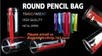China Custom Printed Waterproof PVC Pencil Case with Zipper A4 Size Plastic Mesh Bag for sale
