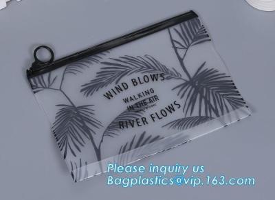 China Custom Clear PVC EVA TPU Slider Seal Zipper Bags for Swimwear Bikini Packaging 0.2mm Thick for sale