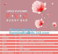 China Creative Cartoon Transparent Frosted PVC Pencil Bag with Zipper Handle 20cm School Office Supply for sale