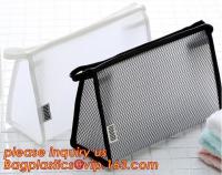 China Custom Logo PVC Mesh Document Bag A4 File Holder with Zipper Colorful Printed for sale