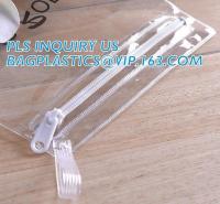 China Eco friendly plastic file folder custom document folder clear pvc document bags with zipper for documents and receipt for sale