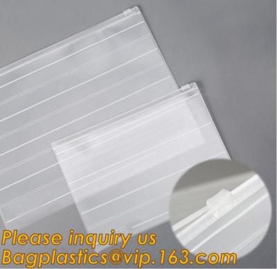 China Custom Clear PVC Zipper Document Bag A5 Size with Mesh Window for Office School Supplies for sale
