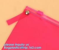 China Waterproof PVC Zipper Document Pouch with Pocket Custom Size 5000pcs MOQ for sale