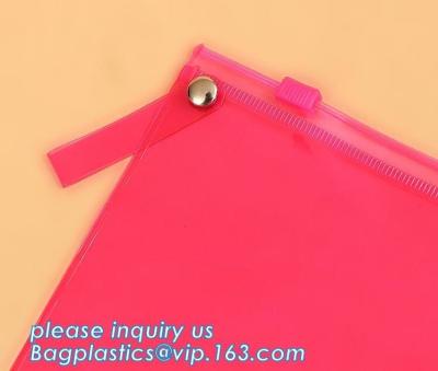 China Waterproof PVC Zipper Document Pouch with Pocket Custom Size 5000pcs MOQ for sale