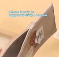 China Waterproof PVC Zipper Document Pouch with Pocket Custom Size 5000pcs MOQ for sale