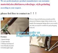 China Custom Eco Friendly PVC Document Bag with Zipper for Office School Supplies for sale