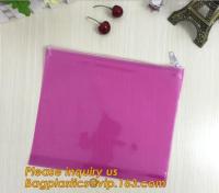 China Plastic Zipper Document Bag A4 File Folder Stationery Organizer for Office School Supplies for sale