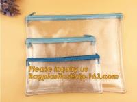 China Custom Logo Transparent PVC Waterproof Document Bag with Zipper A4 Size for Promotional Gifts for sale