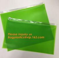 China A4 PVC Clear Zipper Document Bag for Office Stationery 0.2mm Thick for sale