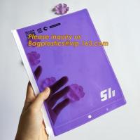 China A4 PVC Clear Zipper Document Bag for Office Stationery 0.2mm Thick for sale