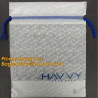 China cornstarch based custom printed wholesale Eco friendly biodegradable hotel drawstring laundry plastic bag with logo for sale
