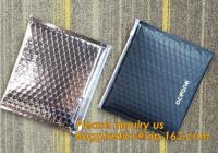 China Wholesale Matt Black Cosmetic Zipper Bubble Bag 4x8 Inches PE Film with Barrier Lining for sale