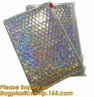 China Clear Plastic Bubble Bag with Zipper Lock Reclosable Slider 4x8 Inches for Shipping Packaging for sale