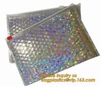 China Clear Plastic Bubble Bag with Zipper Lock Reclosable Slider 4x8 Inches for Shipping Packaging for sale
