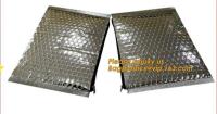 China Holographic Rose Gold Bubble Padded Mailer with Zipper Lock Reusable 4x8 Inch Cushioned Shipping Bag for sale