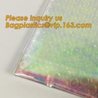 China Transparent Slider Zipper Bubble Bag Reusable PE Wine Bottle Protector Pouch 4x8 Inch for sale
