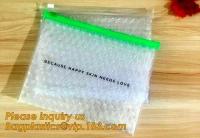 China Custom Cosmetic Slider Ziplock Bubble Pouch ESD Bubble Bag 4x8 Inch Protective Packaging for sale