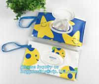China Reusable Wet Wipe Pouch Dispenser 13x25cm EVA Baby Wipes Bag with Custom Logo Gravure Printing for sale