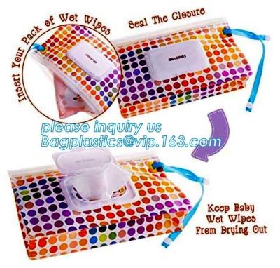 China Eco-Friendly Reusable EVA Wet Wipes Bag with Zip Lock Lid for Travel 200ml Capacity for sale