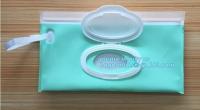 China Aluminum Foil Wet Tissue Bag 13x25cm 0.25mm PEVA Zippered Pouch for Baby Wipes Packaging for sale