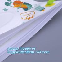 China PEVA Wet Wipe Pouch Holder Dispenser Refillable Baby Wipes Case 13x25cm Cartoon Pattern Travel for sale
