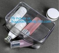 China Clear PVC Cosmetic Travel Bag with Handle Mini Makeup Pouch Transparent Tote 20x15cm for sale