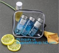China Custom PVC Cosmetic Bag with Zipper Holographic Makeup Pouch Portable Travel 20cm for sale