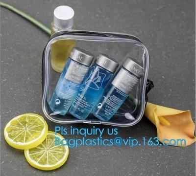 China Custom PVC Cosmetic Bag with Zipper Holographic Makeup Pouch Portable Travel 20cm for sale