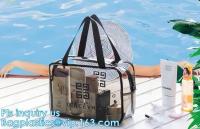 China PVC Transparent Cosmetic Case with Zipper Travel Makeup Organizer Bag 20x15cm for sale