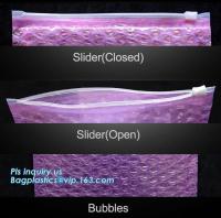 China Reusable Air Bubble Stationery Packaging Envelope Shock Proof Bag with Slider Zip Lock for Fragile Articles 200x300mm for sale