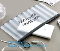 China PVC Transparent Slider Bag for Underwear Packaging Frosted Ziplock EVA Hanger Bag 0.2mm Thickness for sale
