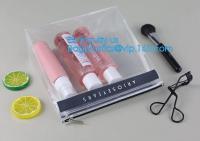 China 200 Micron Transparent Clear PVC Slider Zipper Bag for Cosmetic Storage Hologram Packaging for sale