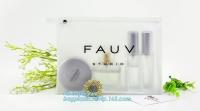China Clear PVC Slider Zipper Cosmetic Makeup Bag Waterproof Toiletry Travel Pouch 20x15cm for sale