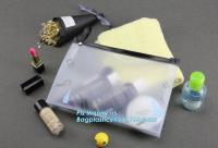 China Custom PVC Transparent Toiletry Bag with Slider Zipper Eco Friendly Travel Cosmetic Bag for sale