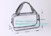 China Clear PVC Travel Makeup Bag TSA Approved Toiletry Cosmetic Pouch 20x15x8cm for sale