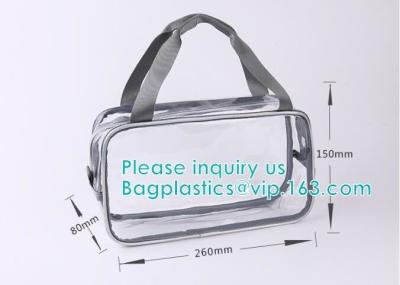 China Clear PVC Travel Makeup Bag TSA Approved Toiletry Cosmetic Pouch 20x15x8cm for sale